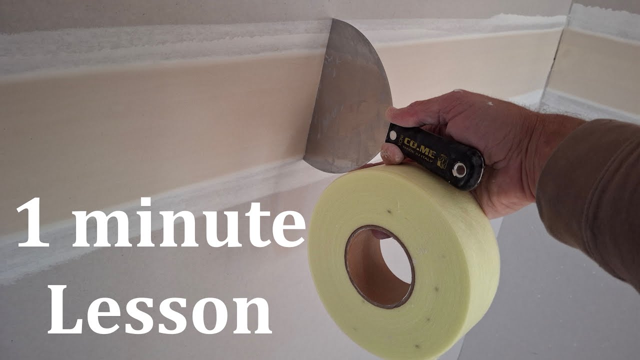 Tape in Plasterboard Wall Joints for Beginners - YouTube
