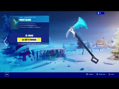 Fortnite Frost blade pickaxe - YouTube