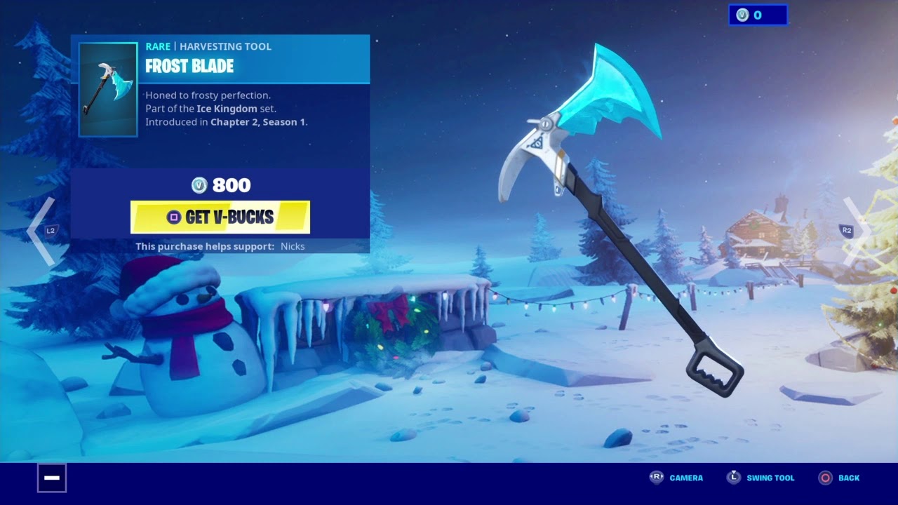 Fortnite Frost blade pickaxe - YouTube