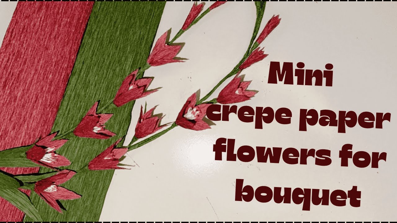 Mini crepe paper flowers | paper flowers - YouTube