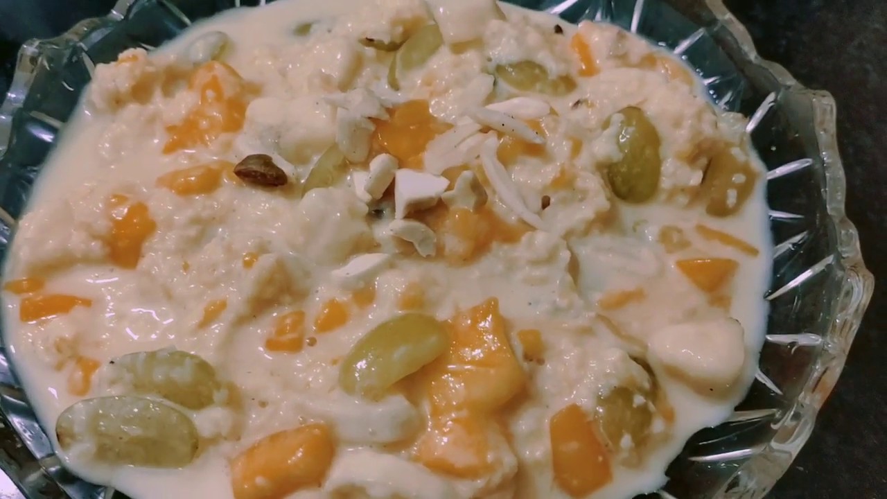 Special very yummy Sweet | Fruit Rabdi Recipe | Rabdi | Rabdi Dessert ...