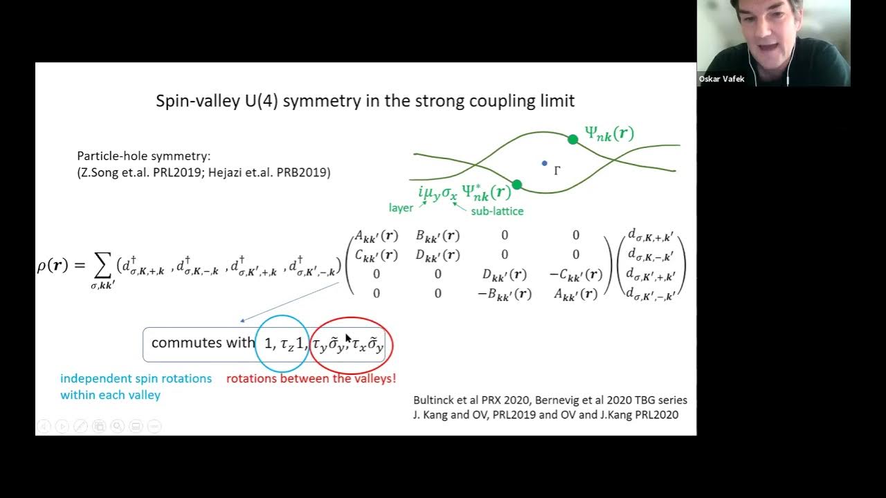 TMS21 Lecture 11. Oskar Vafek. Correlations and topology in twisted bilayer graphene, part 2 ...