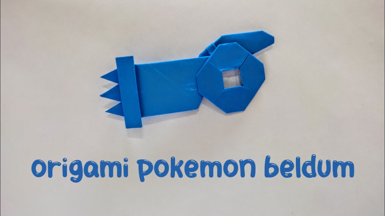 How To Make a paper Origami Pokemon Beldum Easy step by step - YouTube