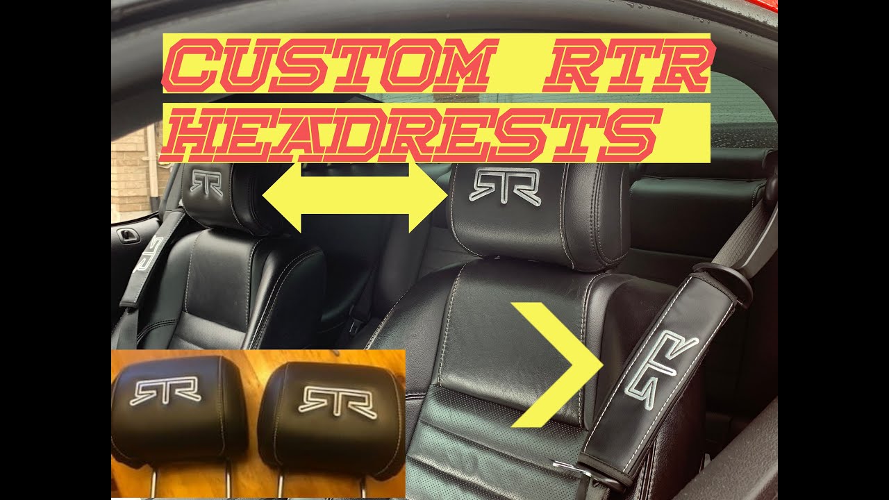 CUSTOM MUSTANG 2013 RTR HEADRESTS EMBROIDERED - YouTube