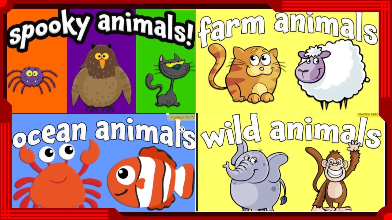 Learn Wild, Farm & Ocean Animals | Fun & Educational Videos for Kids! 🎉 ...