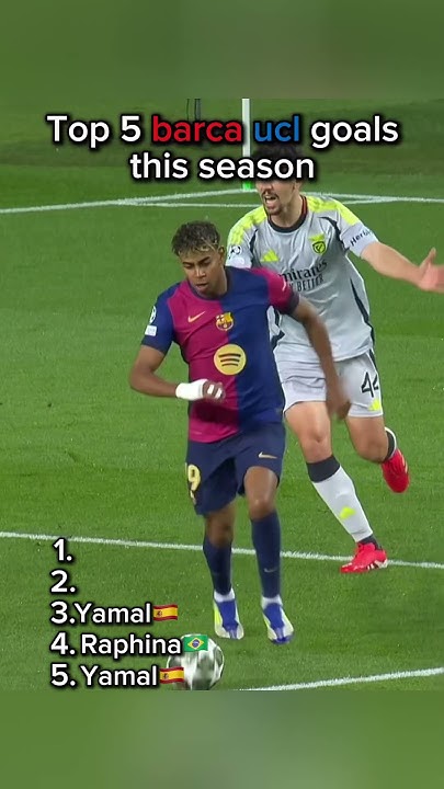 Top 5 barca ucl goals this season #barca #barcelona #ucl #top5 #shorts - YouTube