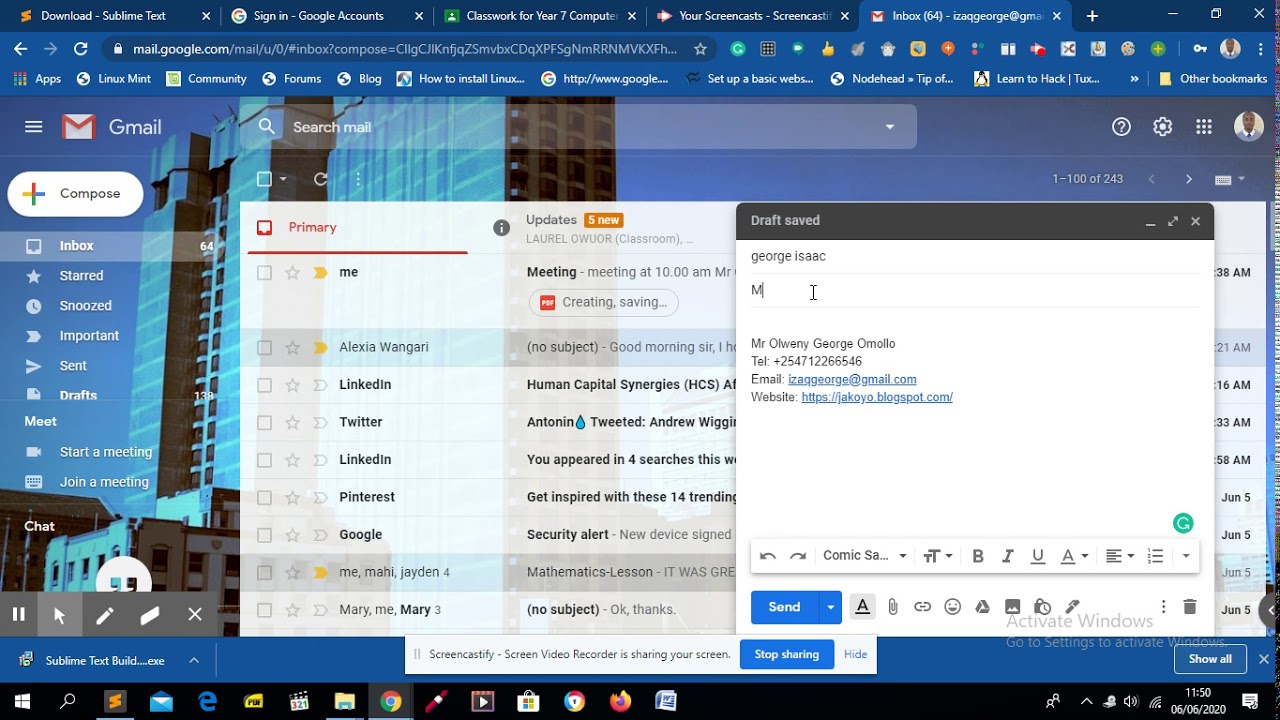 Sending and receiving E Mails - YouTube