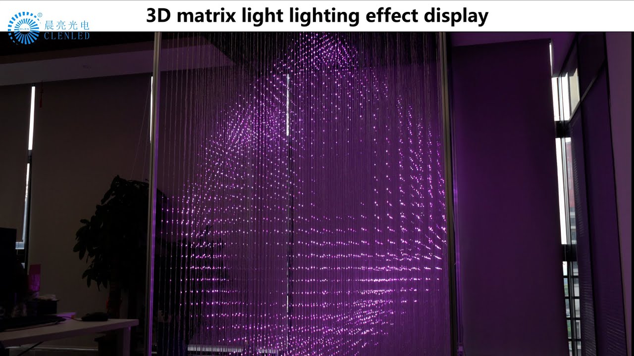 LED 3D matrix light lighting effect display - YouTube
