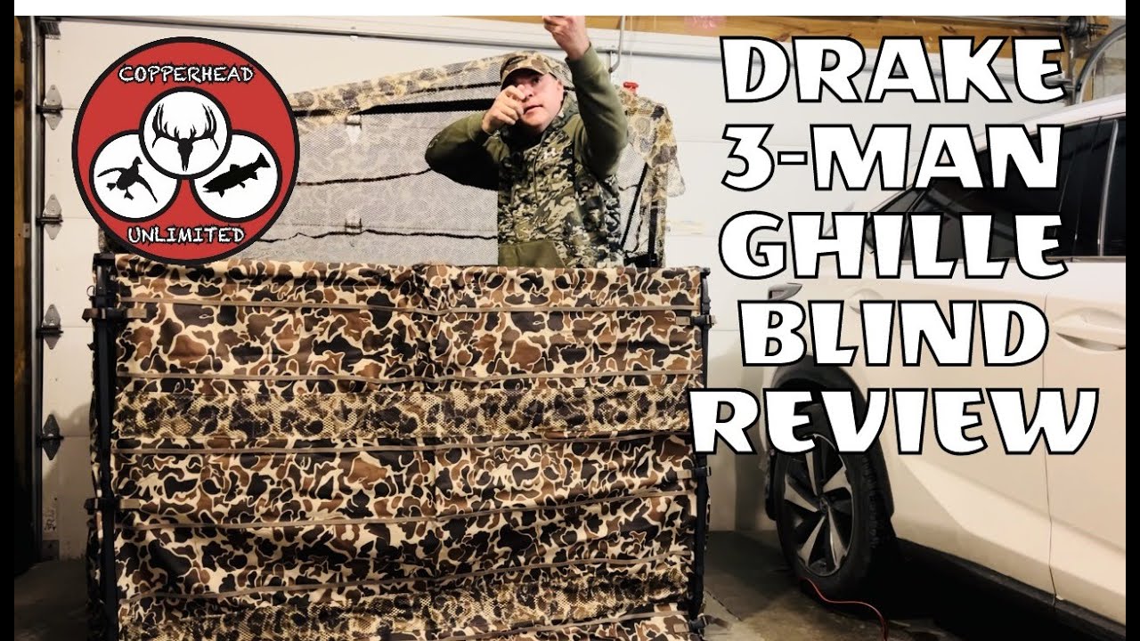 Drake Ghillie 3 Man Waterfowl Run N Gun Blind Unboxing Setup Review ...