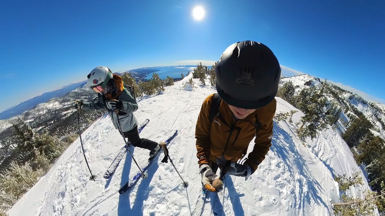 Backcountry Skiing: Screaming Down Powder Glades at Incline Peak! - YouTube
