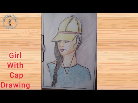 how to draw girl with cap drawing easy ||girl drawing ||#artwithsami ...