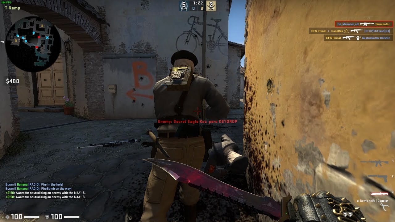 CSGO 4K Knife Kill Bowie Doppler Phase 2 M4s Decimator StatTrak Inferno ...