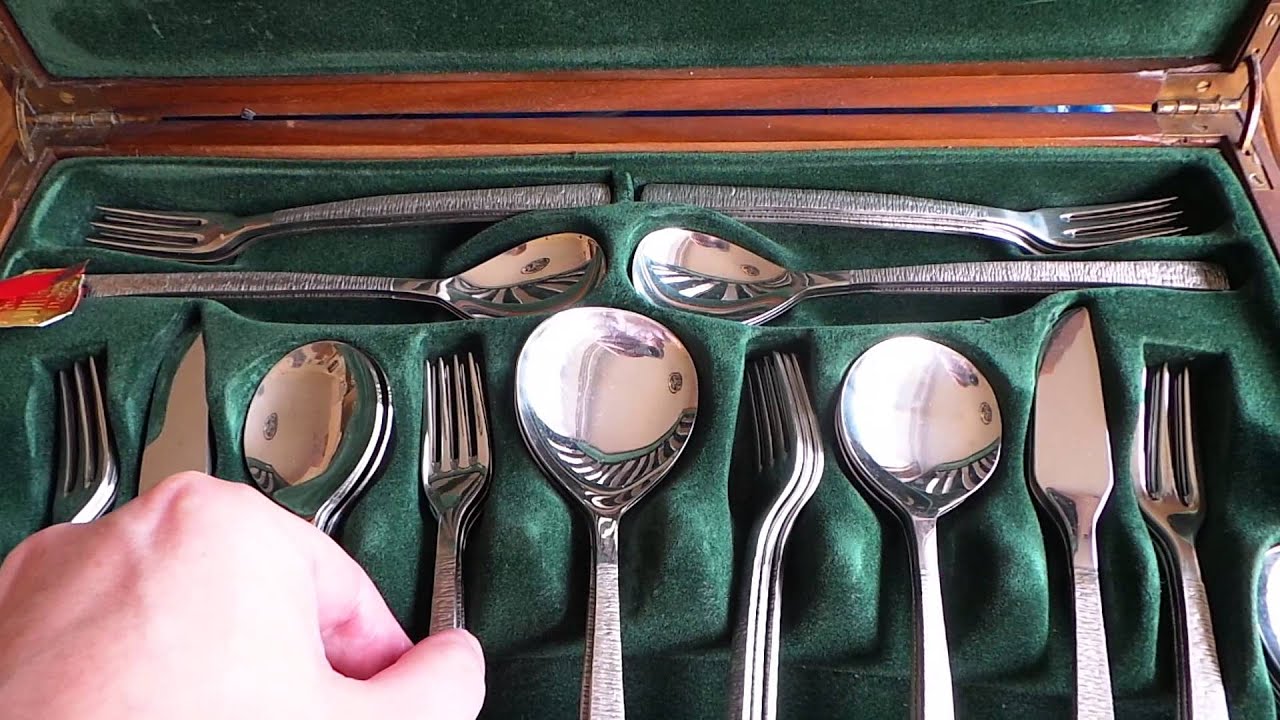 Viners Stainless Steel Cutlery Canteen - YouTube