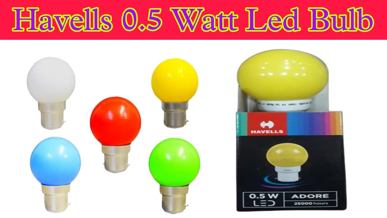 Havells 0.5 Watt Colour LED Bulb | Havells LED Bulb, LED Bulb Price ...