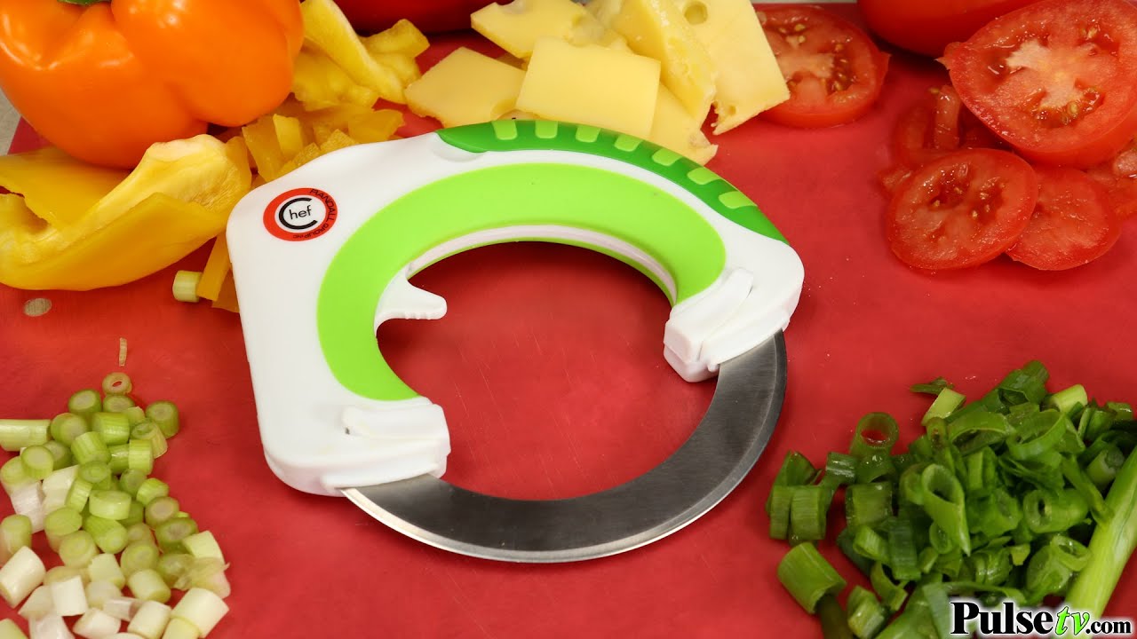 Rock Chop & Rolling Knife Professional Kitchen Blade - YouTube