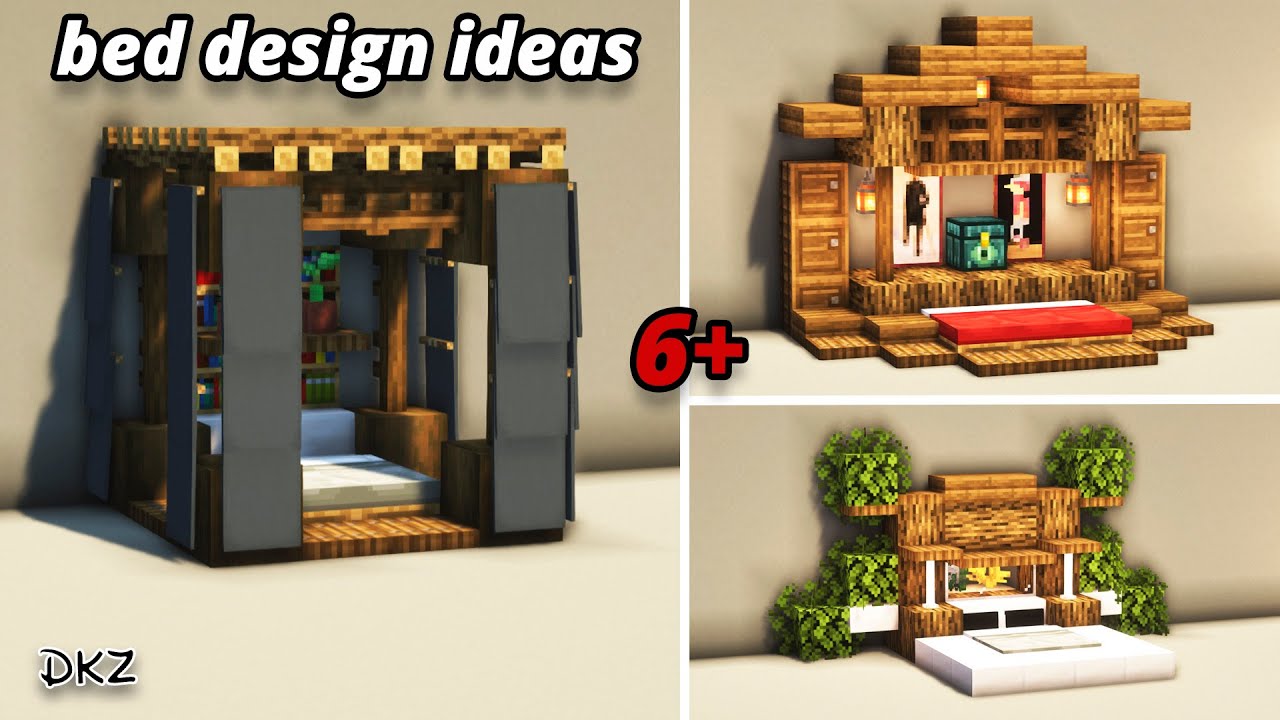 6+ Bed Design and Ideas | Minecraft - YouTube