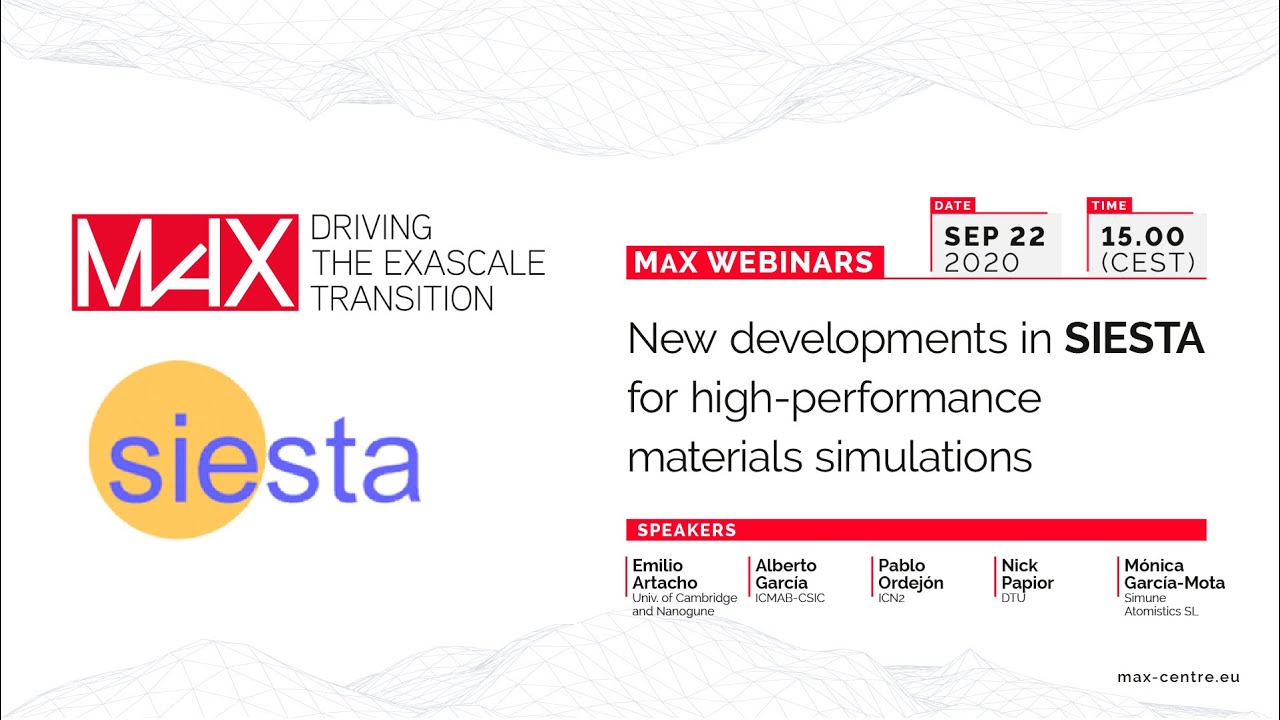 New developments in SIESTA for high-performance materials simulations ...