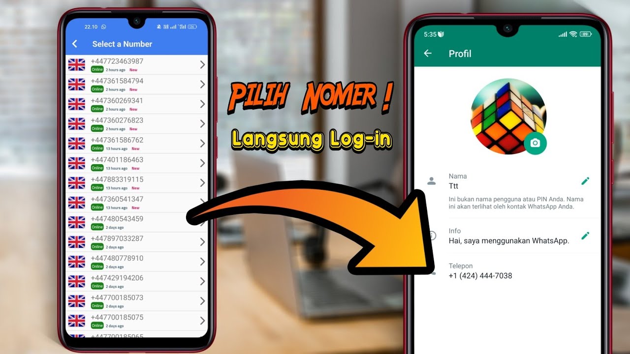 Cara Daftar WA Menggunakan Nomer Virtual Luar Negeri - YouTube
