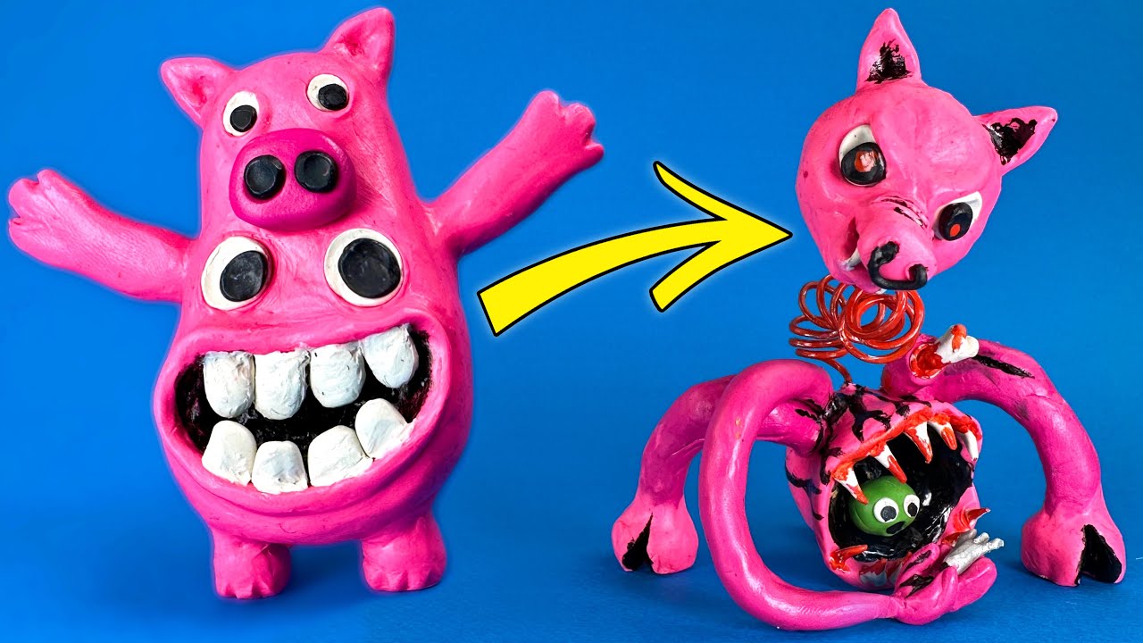 Chef Pigster Transformation to EXE with Clay DIY. Making Garten of ...