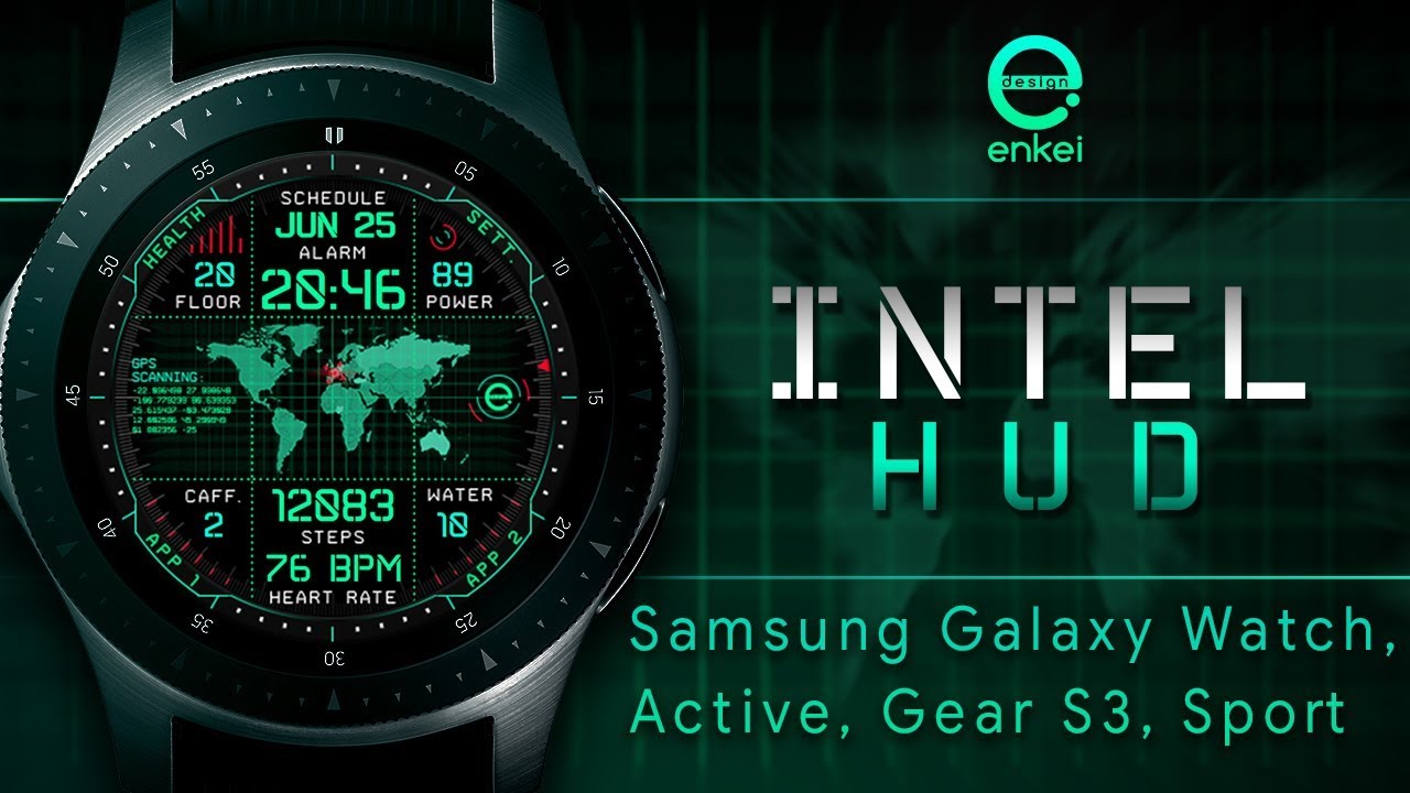 INTEL HUD - animated - Samsung Galaxy Watch, Active, Gear S3, Sport ...