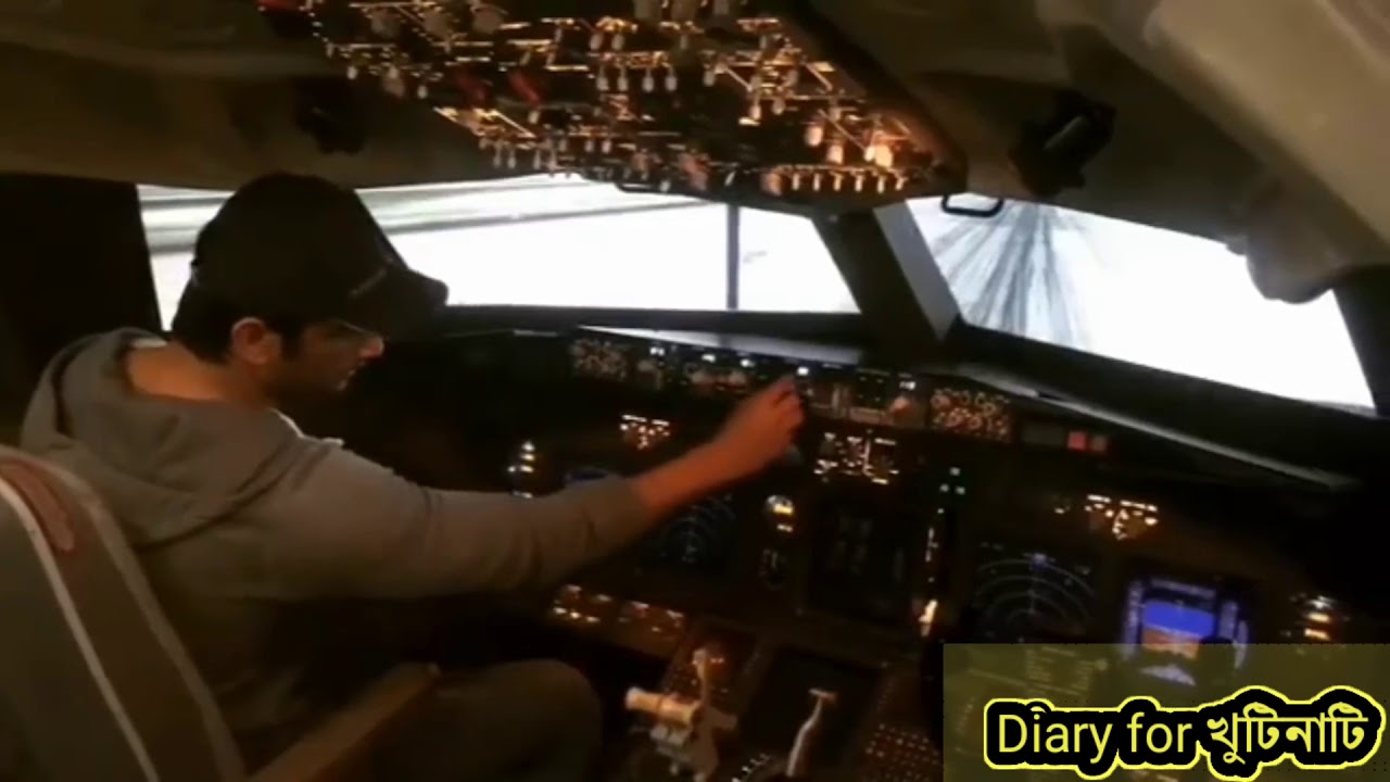 The pilot Sushant singh rajput || Flying plane, take off video in ...