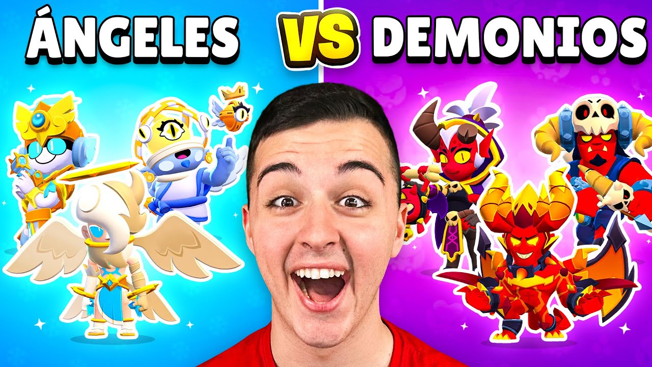 BATALLA *ANGELES vs DEMONIOS* en BRAWL STARS 😱🚨 ¿Cual es Mejor? - YouTube