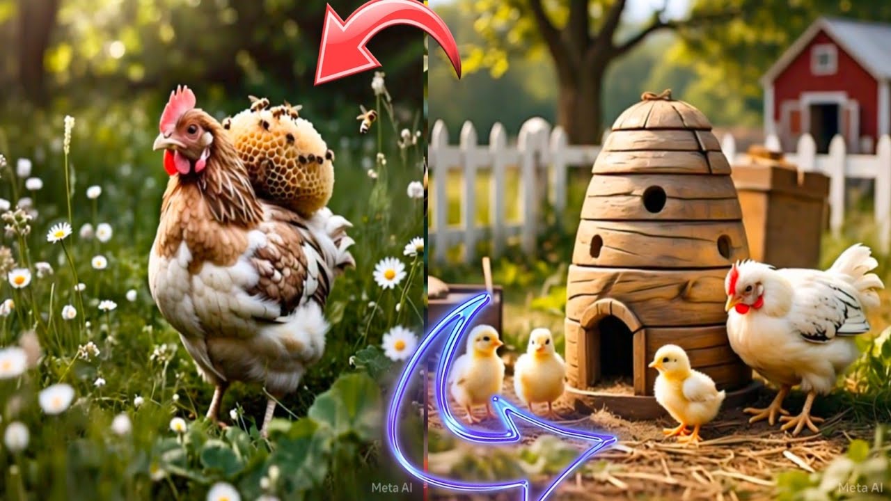 The bees made a home on the chicken's back miracle animal zoo - YouTube