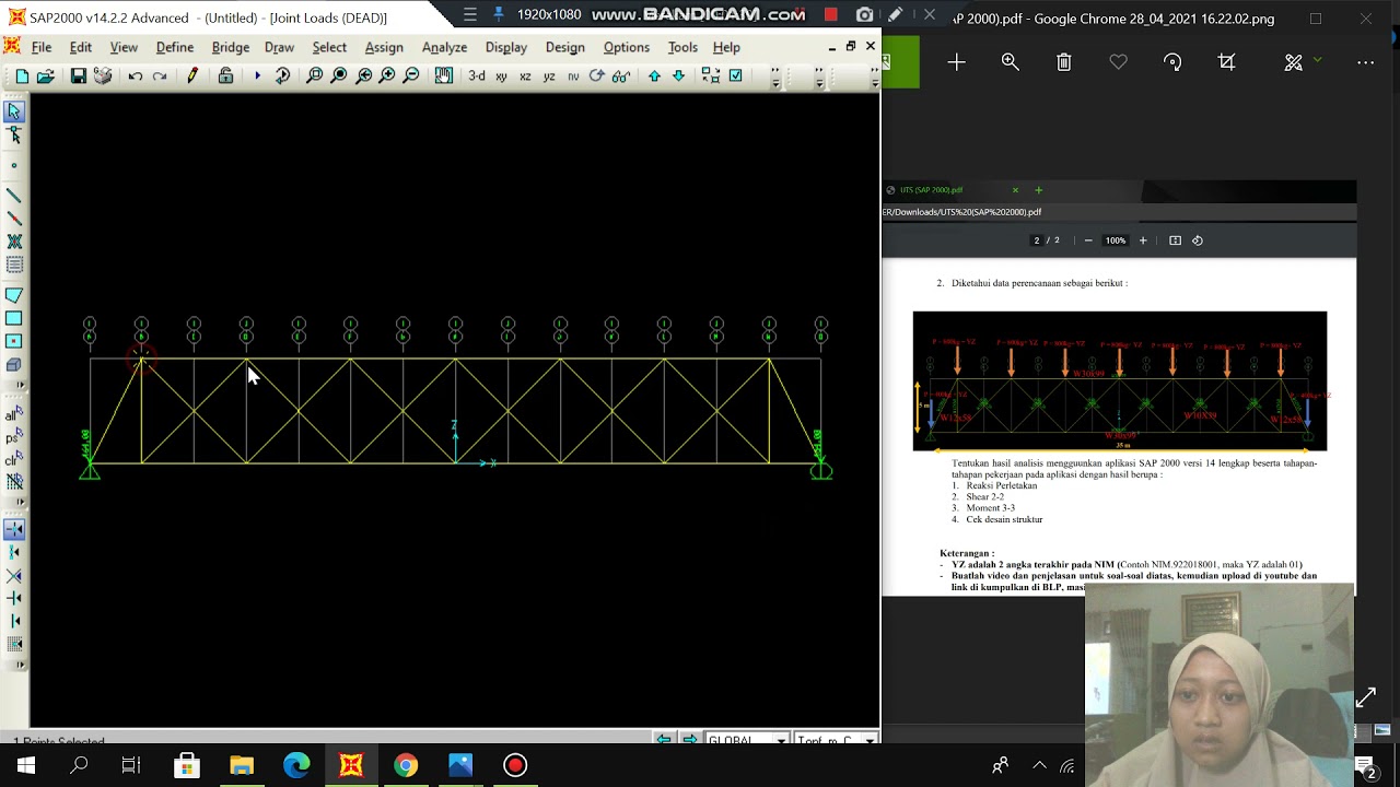 Tutorial Apk SAP 2000 Menggunakan Metode 2D Trusses dengan Type ...