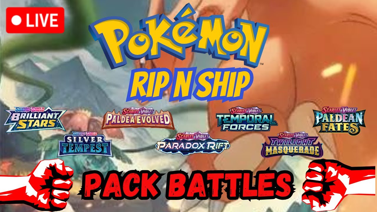 LIVE Pokemon RIP N SHIP! PACK BATTLE NIGHT! - YouTube