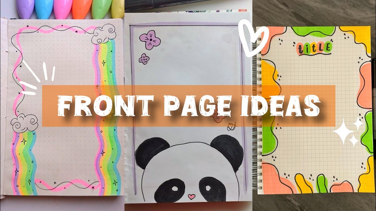 50+ Aesthetic Front Page Border Design Ideas🧸 | @aestheticgul - YouTube