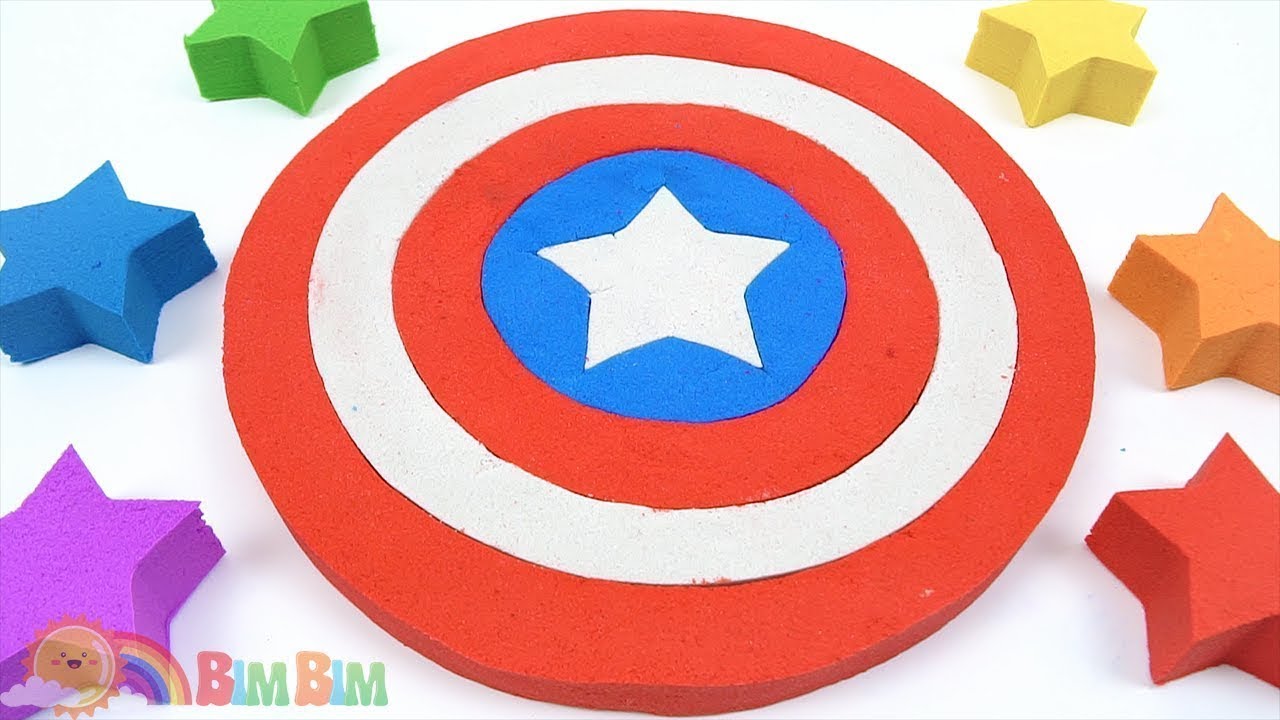 How to make Kinetic Sand Captain America Shield - Creative For Kids ...
