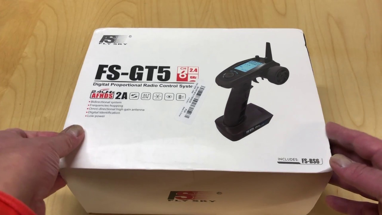 Flysky FS-GT5 radio transmitter unboxing and walkthrough - YouTube