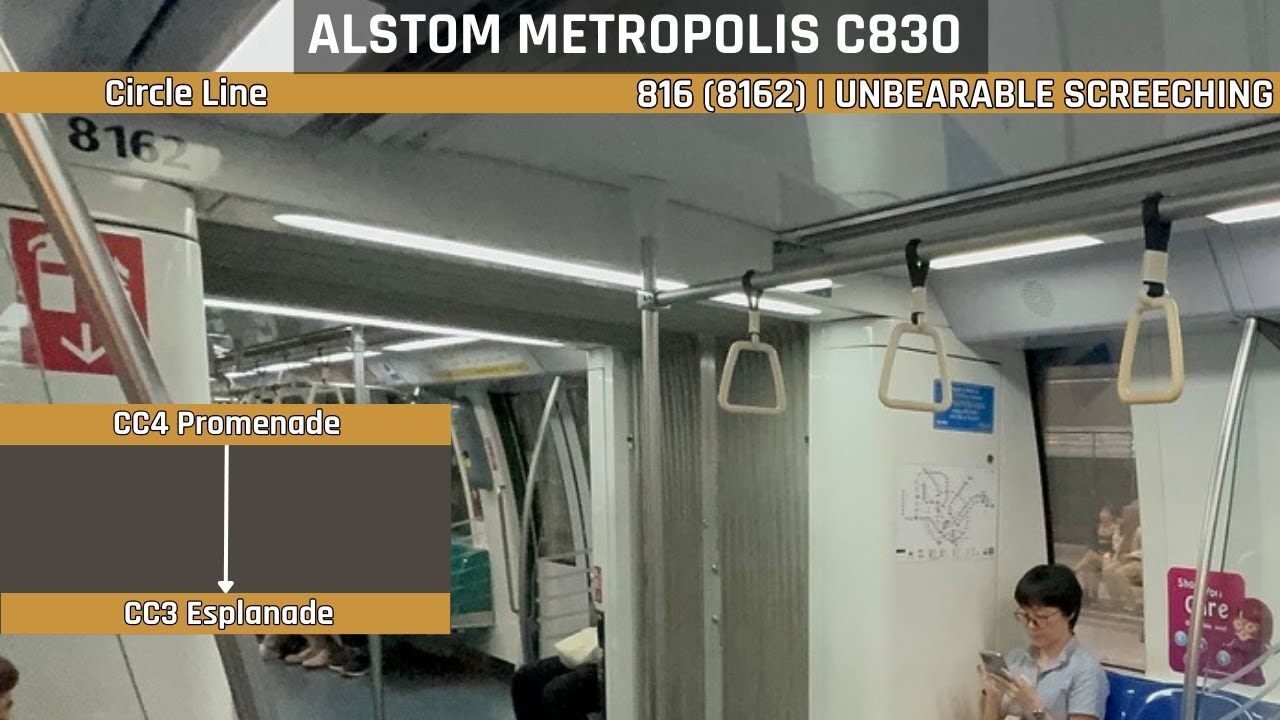 [Unbearable Screeching Sound] 🟠 Alstom Metropolis C830 (816) [Promenade ...