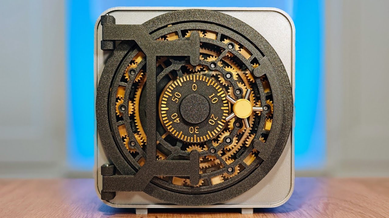3D Printed Vault with Combination Lock - YouTube