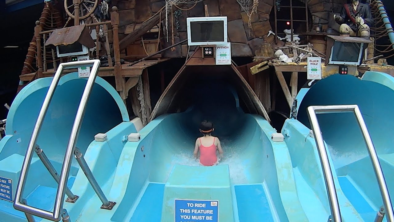 Brave Python Water Slide at Water World - YouTube