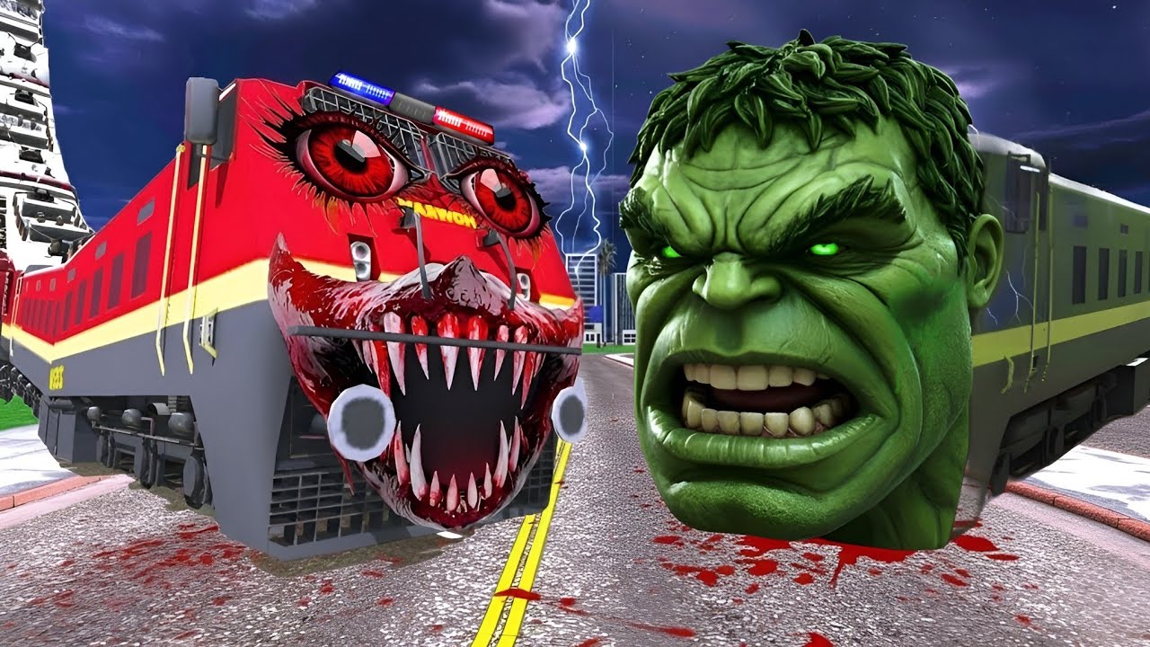 Haunded Police Train Vs Hulk Train Fight In Indian Bike Driving 3D ...