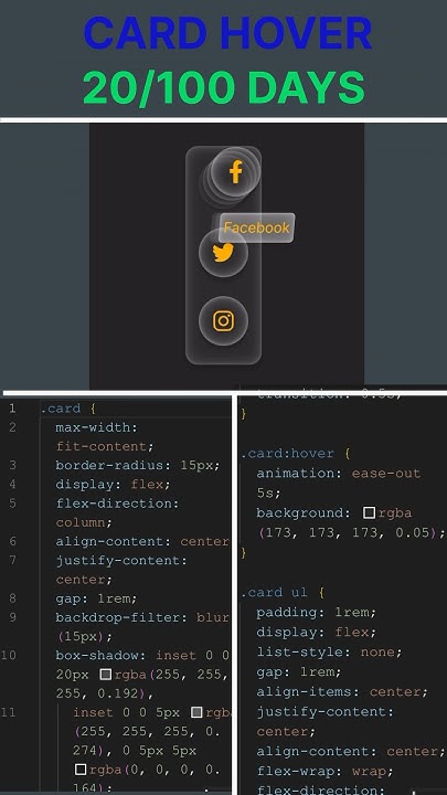 Card Hover | html & css #100daysofcodingchallenge - YouTube