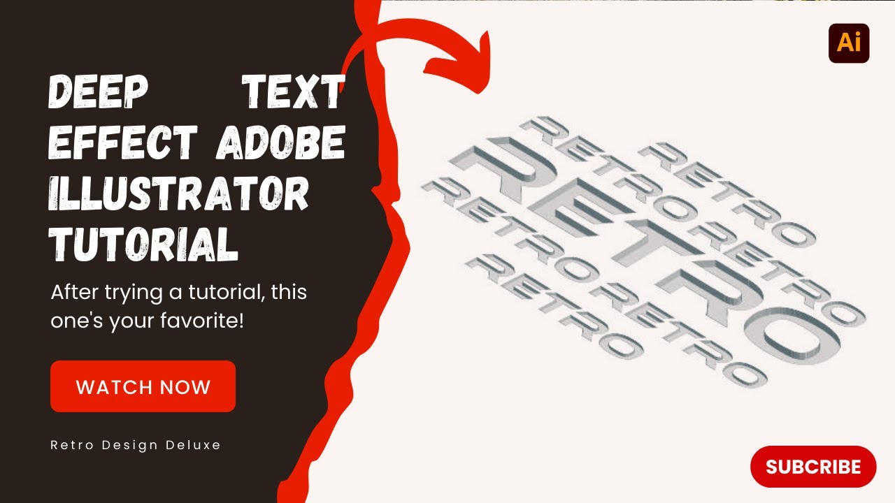 How To Create Deep Text Effect In Adobe Illustrator | 2024 Tutorial ...