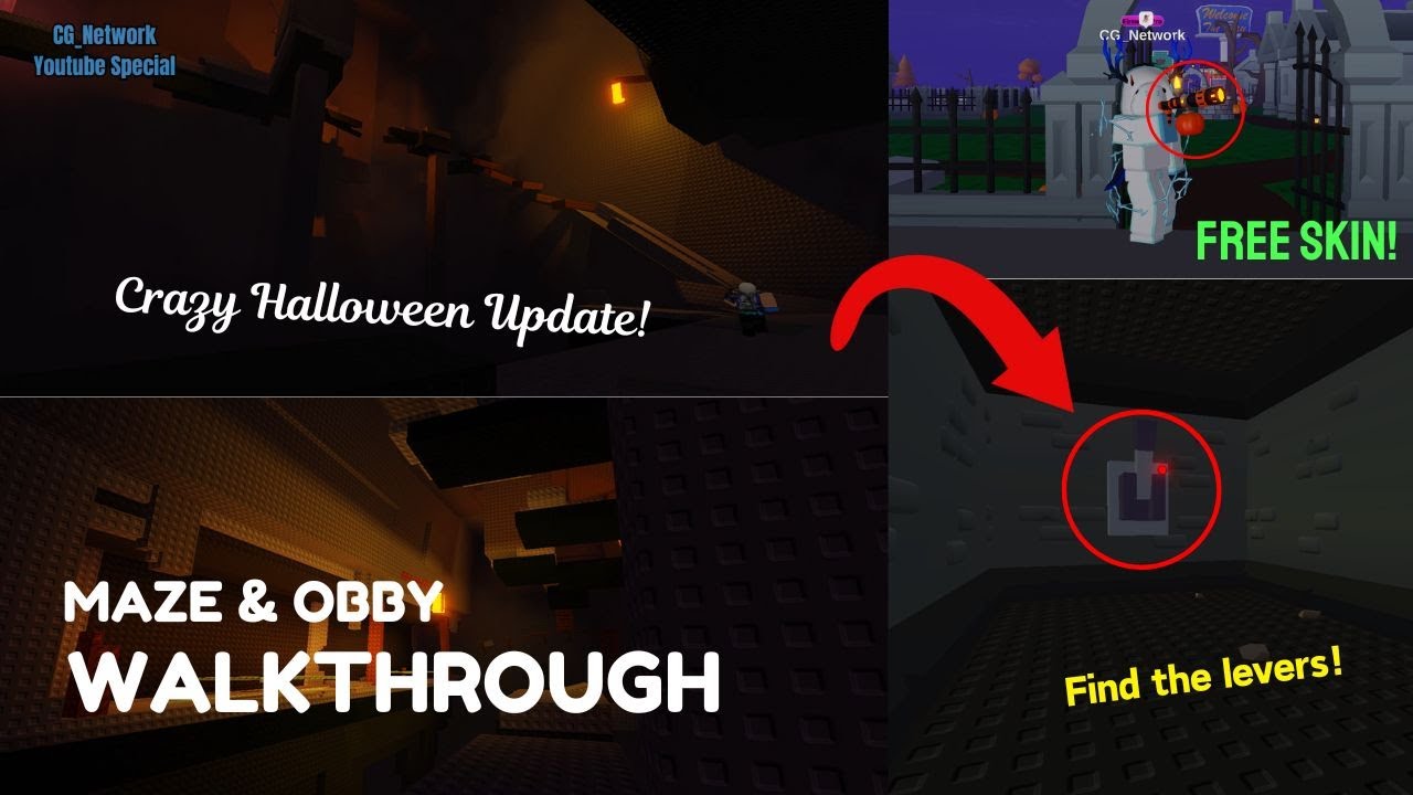 Maze & Obby Walkthrough: HOW TO GET THE "Hallow Runner" BADGE & LIGHTER ...