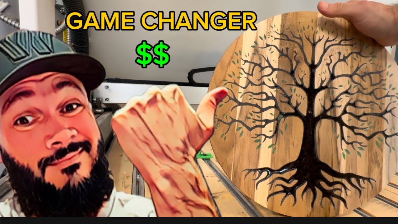 Next Level Woodworking Profits - Simple Epoxy Inlays with CNC - YouTube