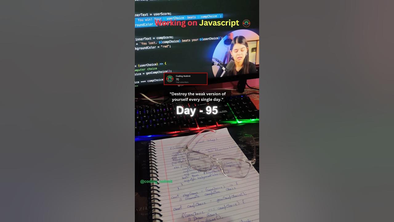 Day-95 Challenge 🎯 Javascript 👨‍💻. coding_nolimit #shorts #youtubeshorts #coding #html # ...