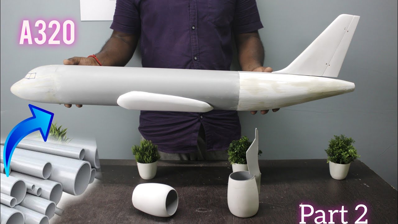 Making flight with PVC pipe.. A320 part 2 Tail.. - YouTube