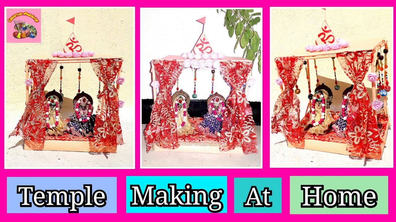 Temple making at home | Diy temple | how to make temple | mini temple ...