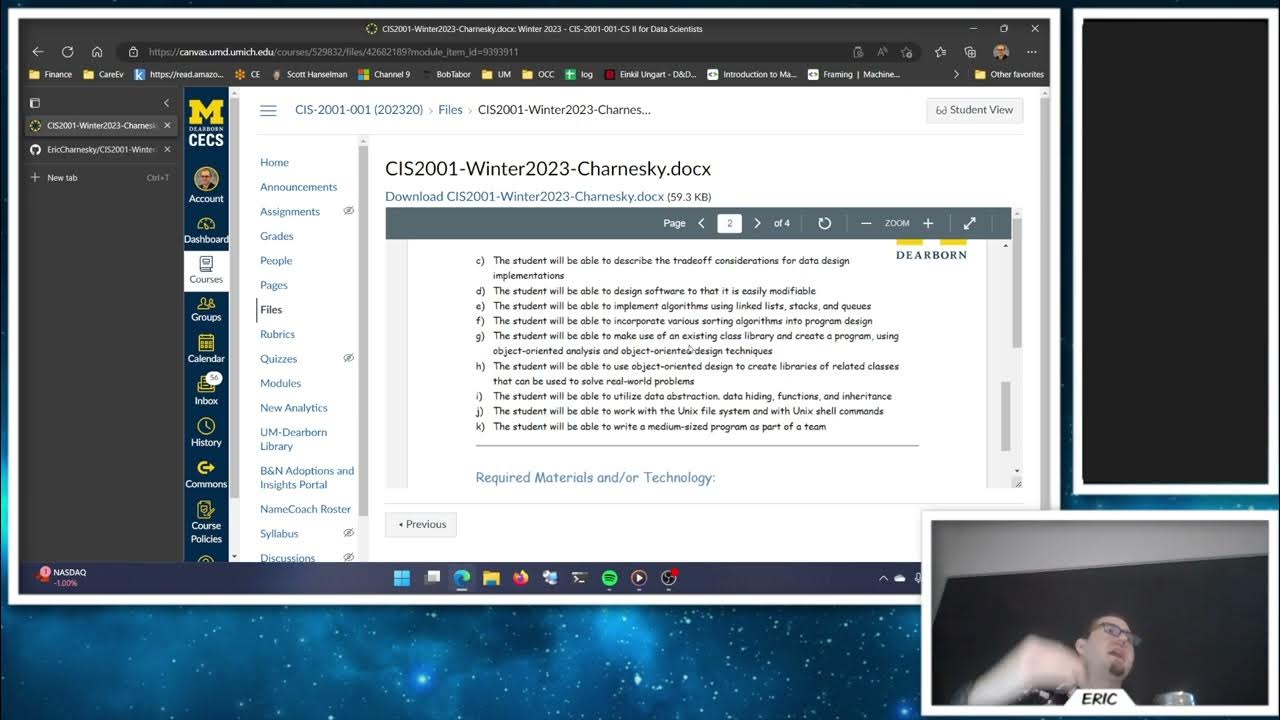 CIS 2001 - CS2 for Data Scientists ( Python ) - Course Intro - Winter 2023 - YouTube