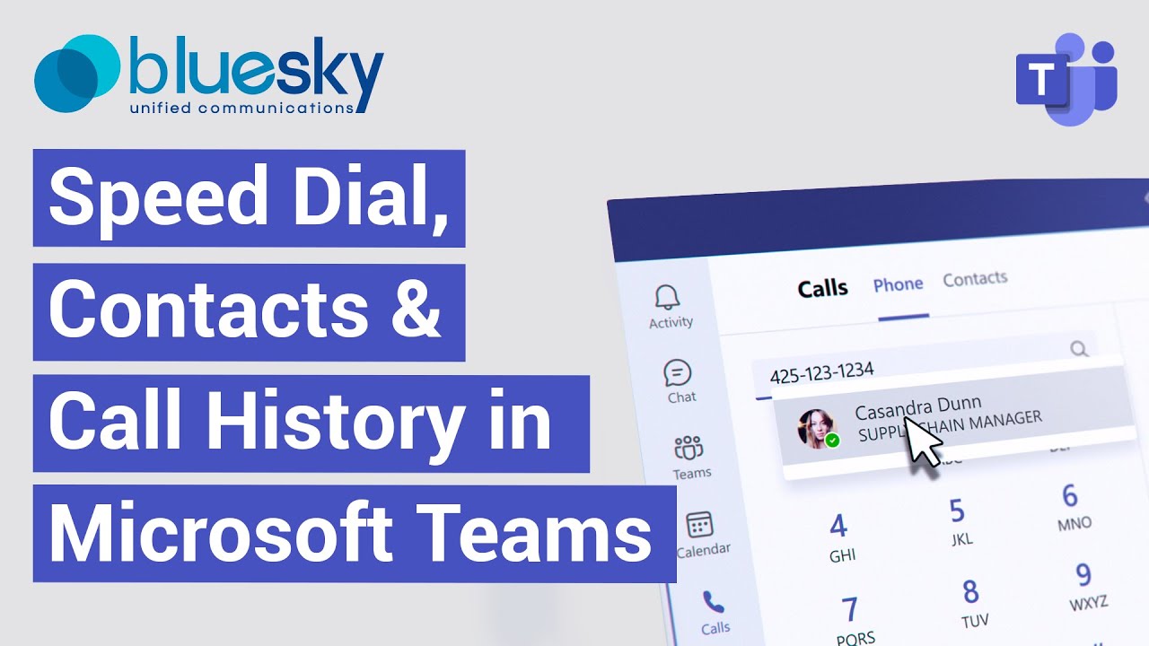 Speed Dial, Contacts, Voicemail, and Call History in Microsoft Teams ...