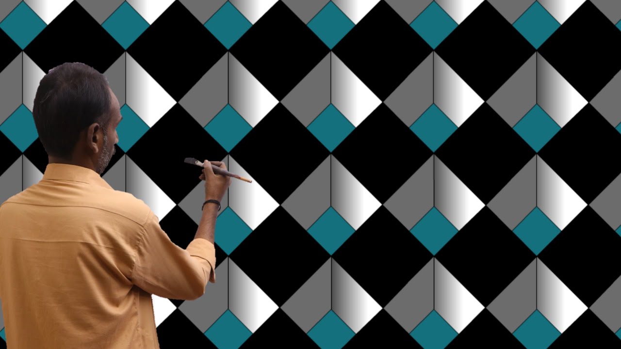 3D wall art simple painting design | 3D wall painting | wall paint ...