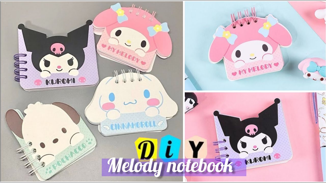 🌷🥰How to make cute My Melody notebook _ DIY mini notebook at home _ My ...