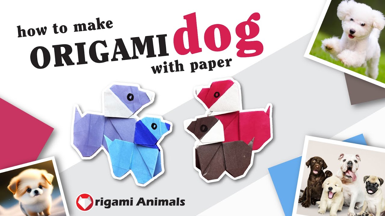 How To Make Origami Dog With Paper | Gấp Con Chó Đơn Giản - YouTube