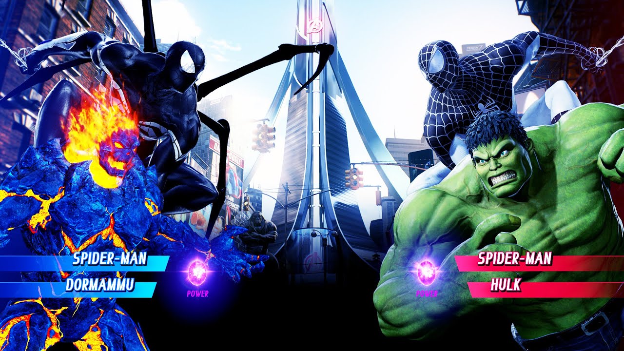Black Spiderman & Dormammu vs Spiderman & Hulk (Very Hard) Marvel vs ...
