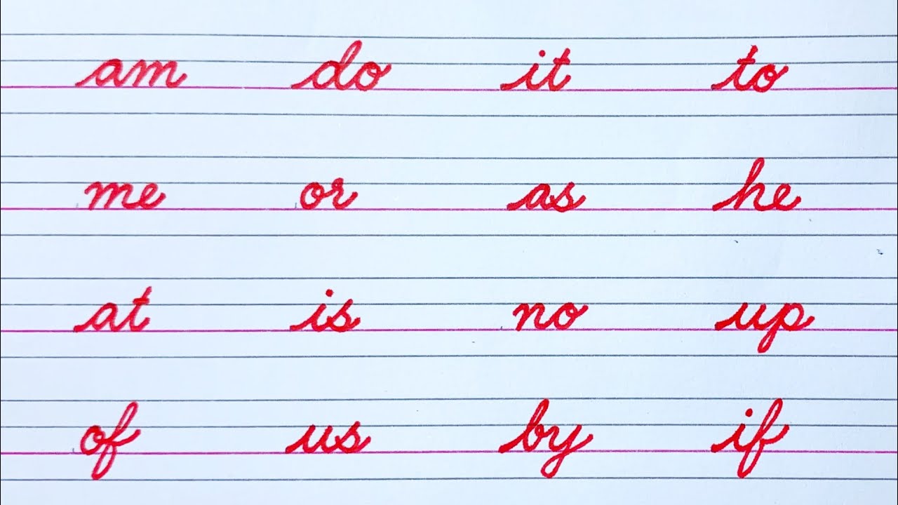 How to write English Cursive writing | Cursive handwriting practice ...